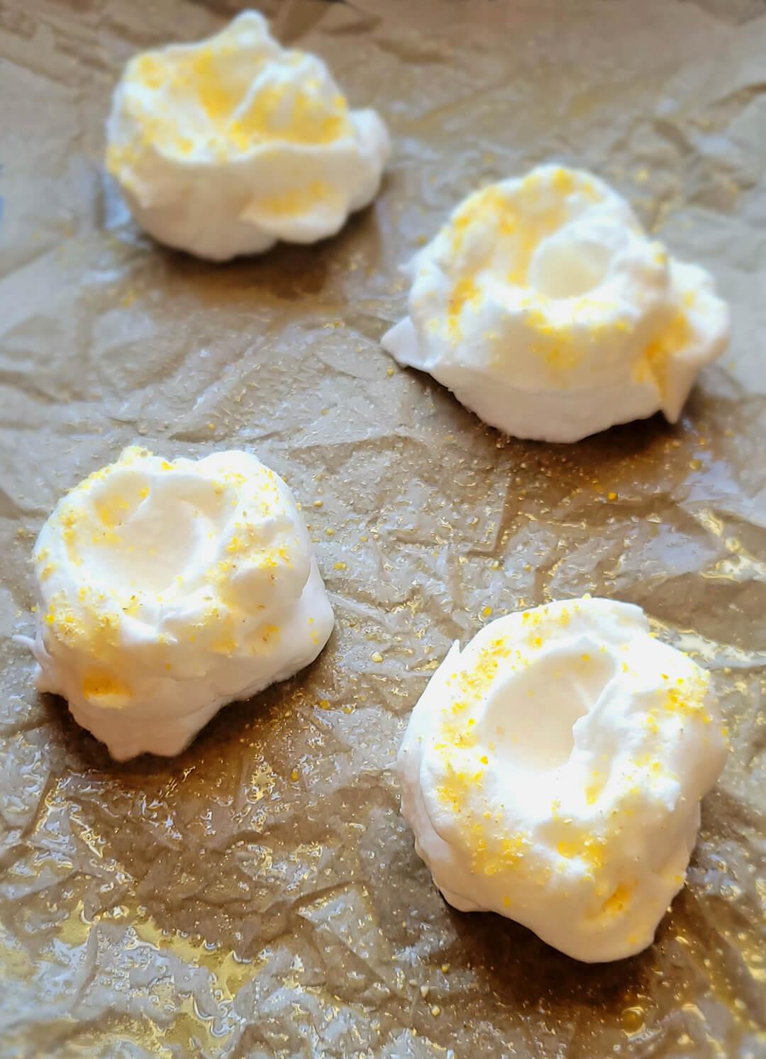 Cornmeal Dusted Meringues with Fruity Salsa - FODify It!